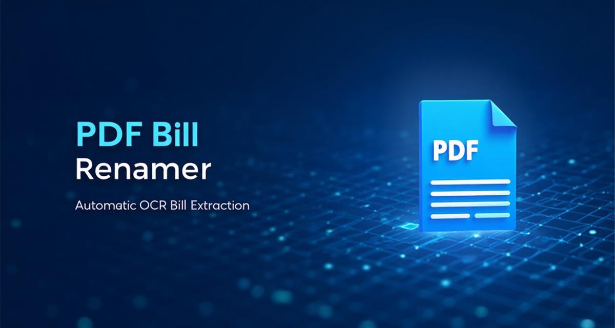 PDF Bill Renamer - Automatic OCR Bill Extraction | by Mandar Raut